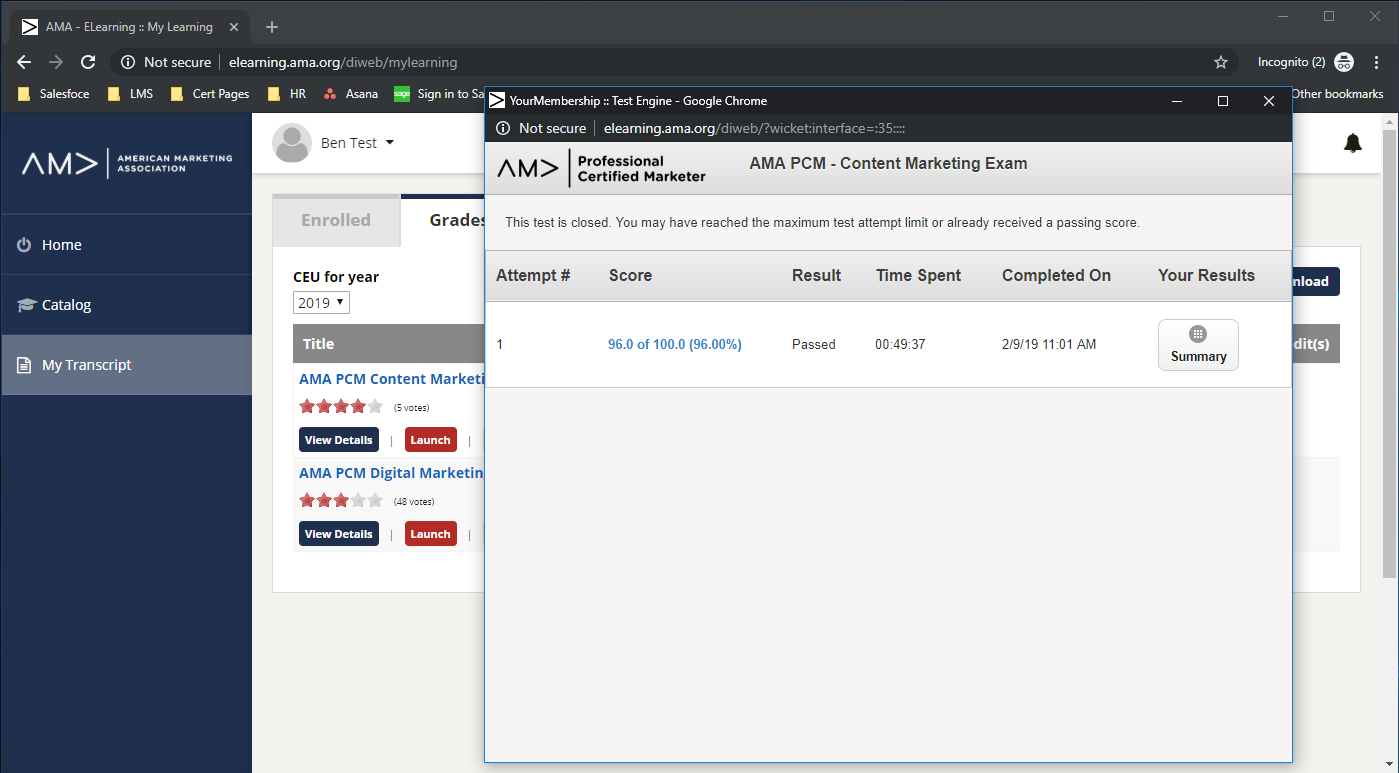 PCM Portal Information